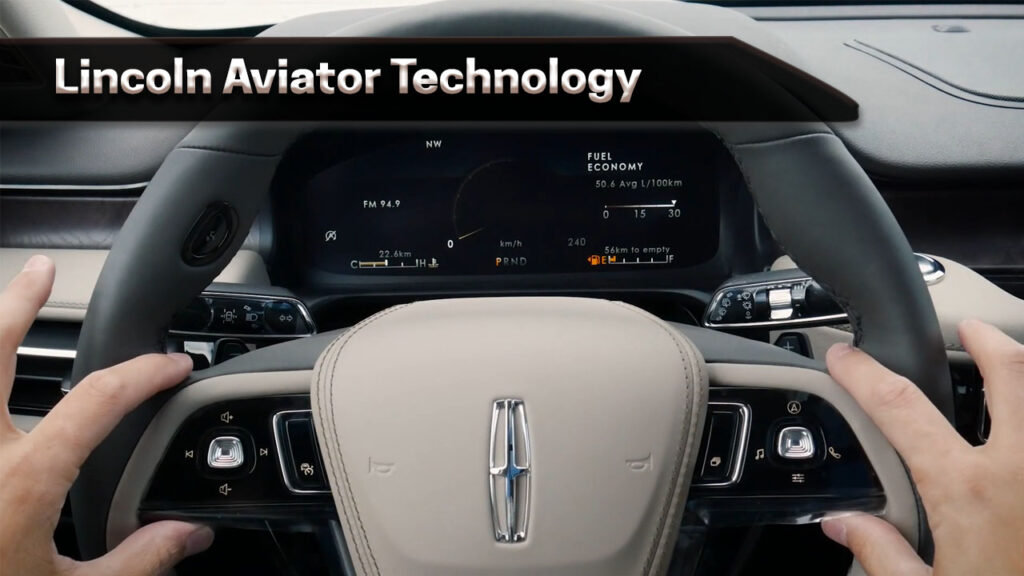 Steering Wheel and Instrument Cluster in the 2022 Lincoln Aviator